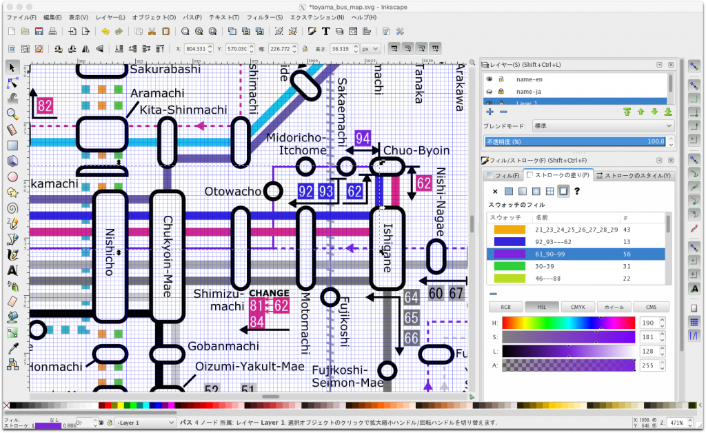 Tool for drawing bus route map | モビリティを楽しむブログ